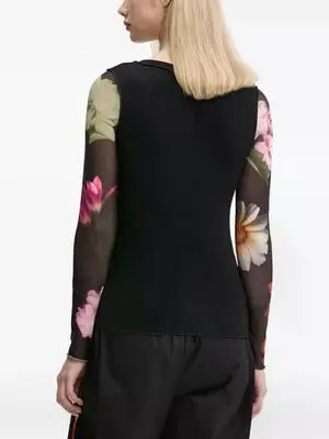 Desigual Floral-print Long-sleeve T-shirt