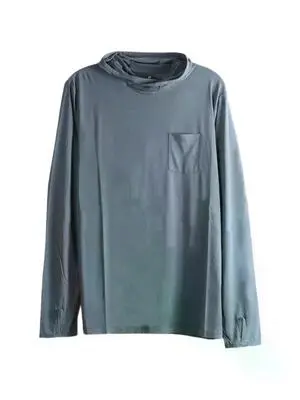 FREE FLY Pocket-detail Long-sleeve Hoodie - Blue