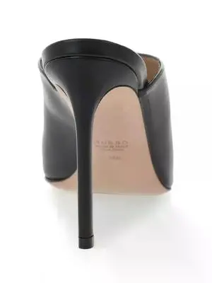 FRANCESCO RUSSO Pointed-toe Leather Mules