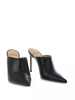 FRANCESCO RUSSO Pointed-toe Leather Mules
