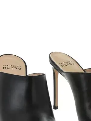 FRANCESCO RUSSO Pointed-toe Leather Mules