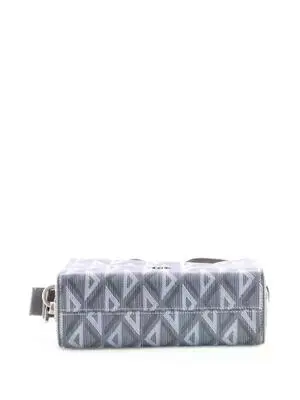 Dior Lingot Messenger Bag Cd Diamond Coated Canvas Crossbody Bag - Grey