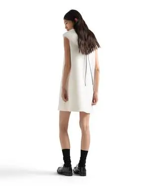 Prada Embroidered Natté Fabric Mini-dress