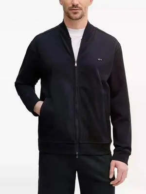Paul & Shark Logo-plaque Zip-up Sweater - Blue