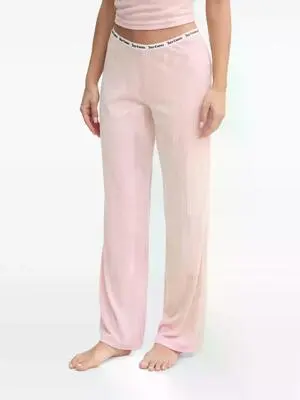 Juicy Couture Vicky Logo-waistband Ribbed Pajama Trousers - Pink