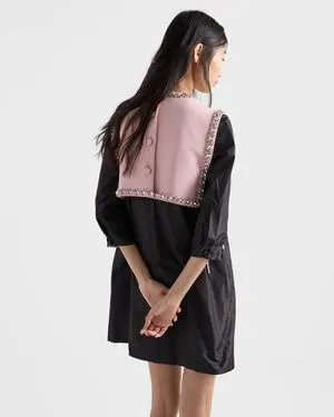 Prada Embroidered Taffeta Mini-dress
