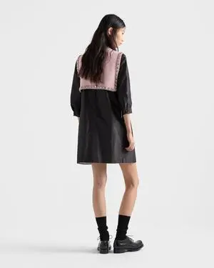Prada Embroidered Taffeta Mini-dress
