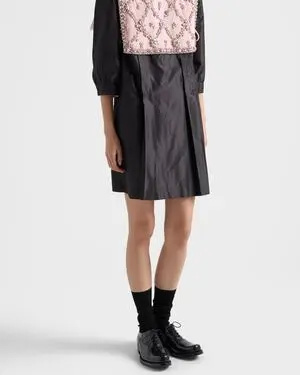 Prada Embroidered Taffeta Mini-dress