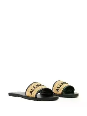 ALLSAINTS Hoxton Woven Slides - Neutrals