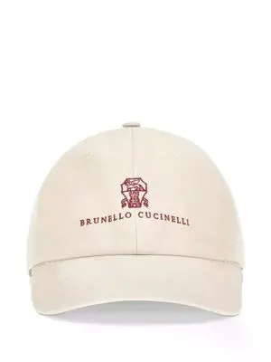 Brunello Cucinelli Logo-embroidered Cotton Baseball Cap - Neutrals