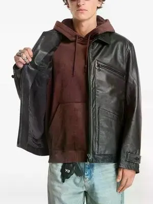 Y3 Leather Blouson Jacket