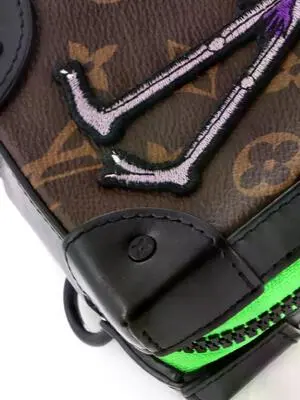 LOUIS VUITTON Soft Trunk Phone Box Monogram Canvas With Friends Patch Crossbody Bag - Brown