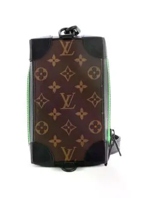 LOUIS VUITTON Soft Trunk Phone Box Monogram Canvas With Friends Patch Crossbody Bag - Brown