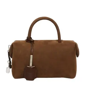 Max Mara Holdallssuede Leather Mini Bag - Cocoa