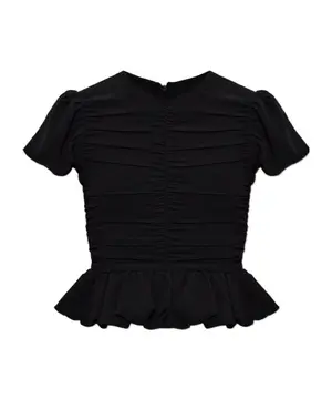 ROTATE BY BIRGER CHRISTENSEN Ruched Puff-sleeve Top