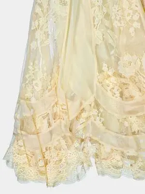 Zimmermann Valiant Panelled Lace Maxi Skirt - Sand