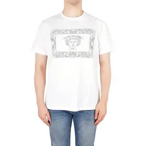 Versace Medusa' Pattern Embroidered T-shirt