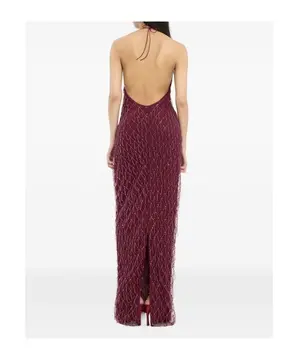 ROTATE BY BIRGER CHRISTENSEN Sequins Halterneck Dress