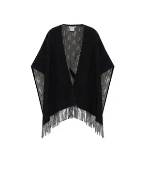 JIMMY CHOO Fringed Shawl - Black