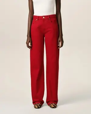AMI Paris Logo Patch Large-fit Jeans