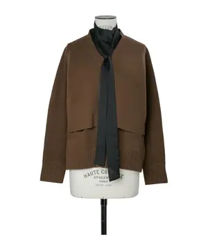 Sacai Wool Knit Cardigan - Brown