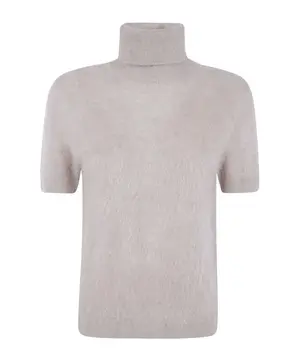 Seventy Mock Neck Knit Jumper With Short Sleeves - No