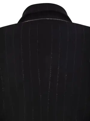 Brunello Cucinelli Double-breasted Pinstripe Blazer With Sequins