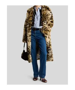 Etro Faux-fur Coat With Leopard-motif