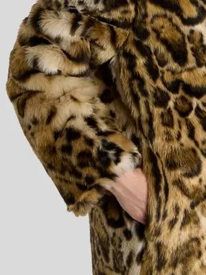 Etro Faux-fur Coat With Leopard-motif