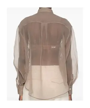 Brunello Cucinelli Sequin-embellished Semi-sheer Shirt