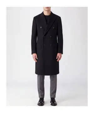 Emporio Armani Double-breasted Coat - Black