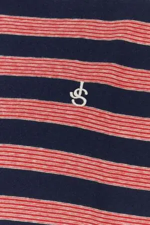 JIL SANDER Striped Embroidered Long Sleeve T-shirt
