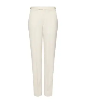 MAISON MARGIELA Wool Tailored Trousers - Ecru