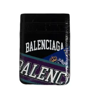 Balenciaga Magnetic Cash And Card Holder - Black/multicolor