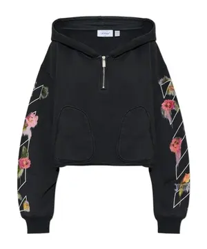 Off-White Half-zip Sweatshirt - Black