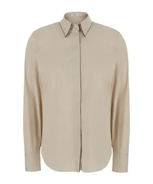 Brunello Cucinelli Collared Long-sleeved Shirt - Beige