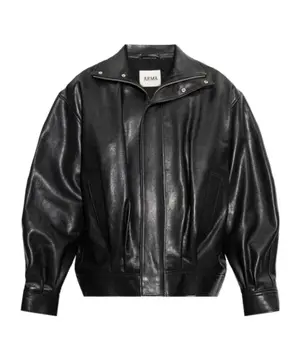 ARMA Long-sleeve Leather Jacket - Black