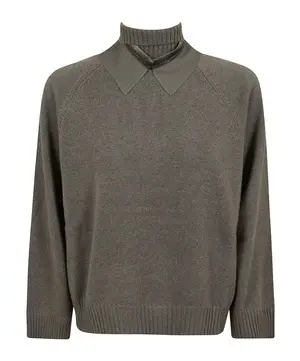 Brunello Cucinelli Roll Neck Sweater - Black