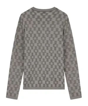 Emporio Armani Signature Capsule Pattern-knit Virgin Wool Jumper