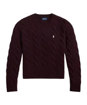 Polo Ralph Lauren Cable-knit Crew Neck Sweater With Embroidered Logo