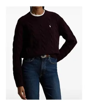 Polo Ralph Lauren Cable-knit Crew Neck Sweater With Embroidered Logo