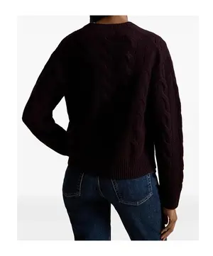Polo Ralph Lauren Cable-knit Crew Neck Sweater With Embroidered Logo
