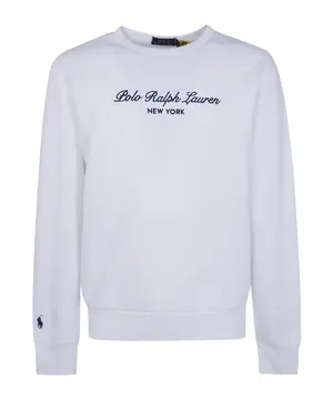 Polo Ralph Lauren Logo-embroidered Crew-neck Sweater - White