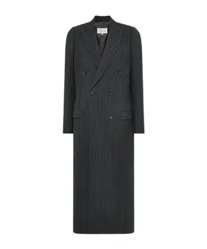 MAISON MARGIELA Virgin Wool Long Coat - Black