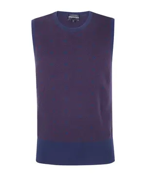 Emporio Armani V Neck Sleevesless Gilet - Rumble Total Eclipse