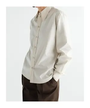 LEMAIRE Pointed Collar Shirt In Washed Cotton Silk