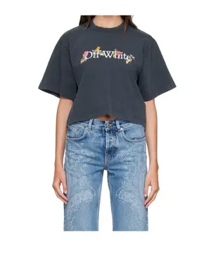 Off-White Short-sleeved T-shirt With Logo Print