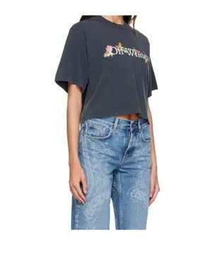 Off-White Short-sleeved T-shirt With Logo Print