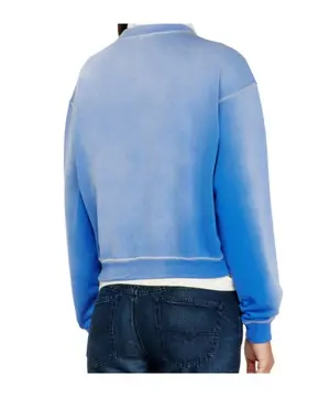 DIESEL® Cotton Sweatshirt With Logo Embroidery - Light Blue