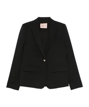 TWINSET Heart-button Blazer - Black
